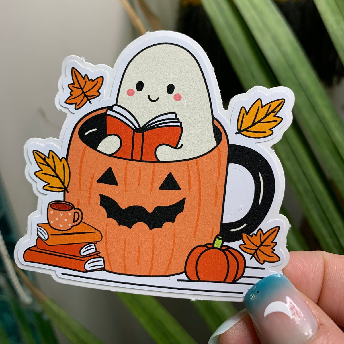 Bookish Ghost Sticker – Cutouts Canada