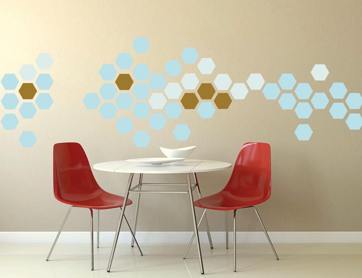 Hexagon Removable Vinyl Wall Decals - Cutouts Canada
